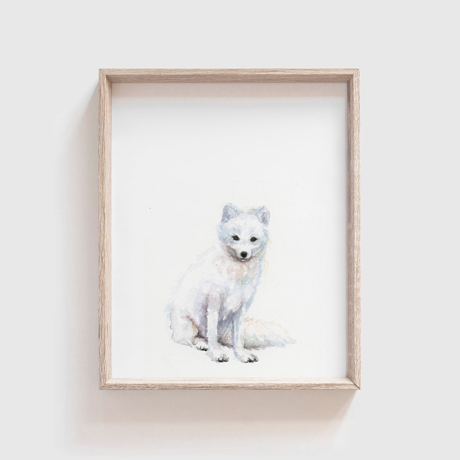 white fox art