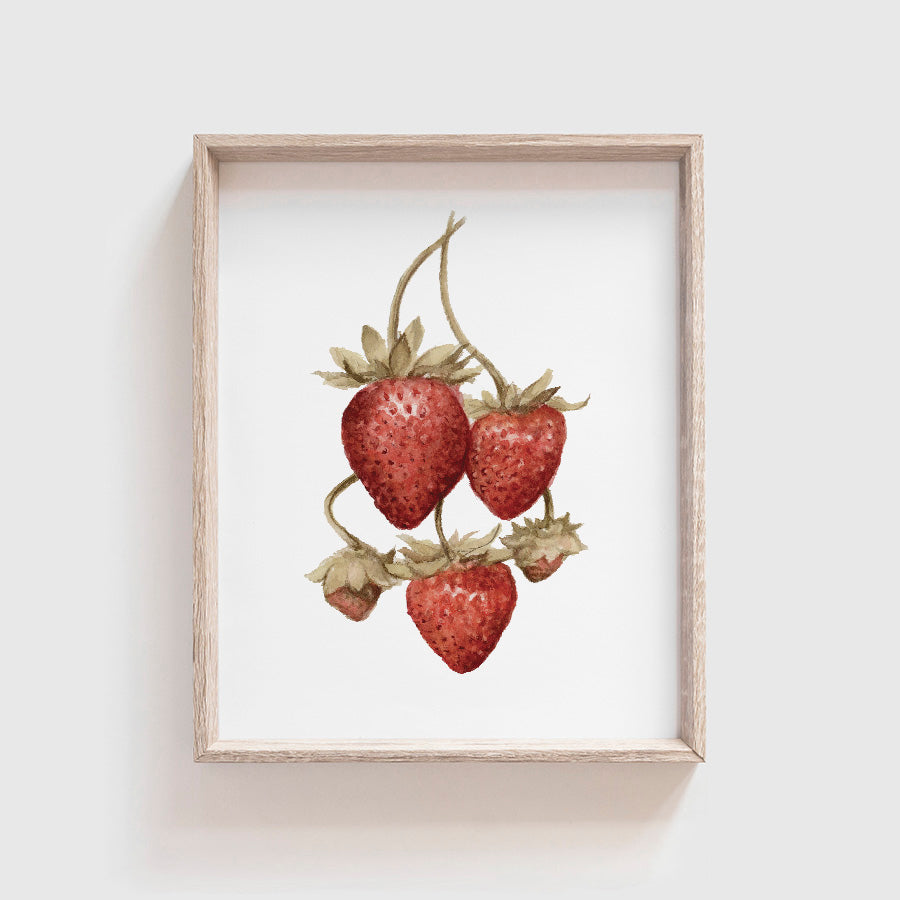 Strawberries Art Print | Made in the USA | Fox Hollow Studios – Tabitha ...