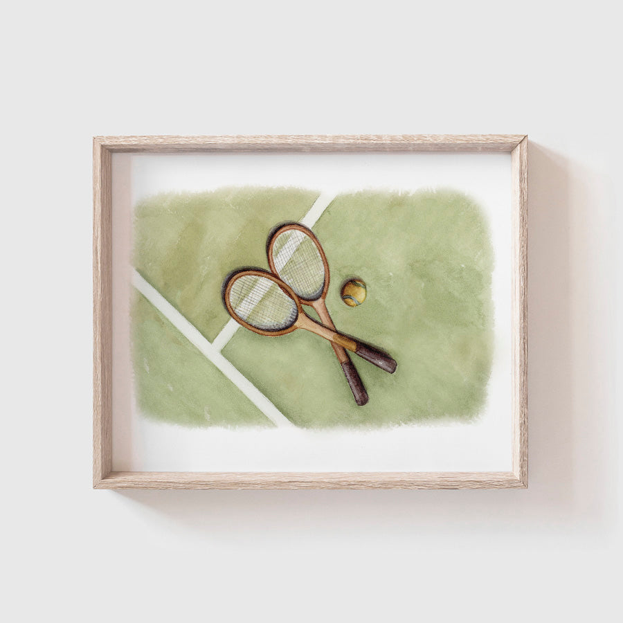 Tennis Court Art Print | Made in the USA | Tabitha Paige